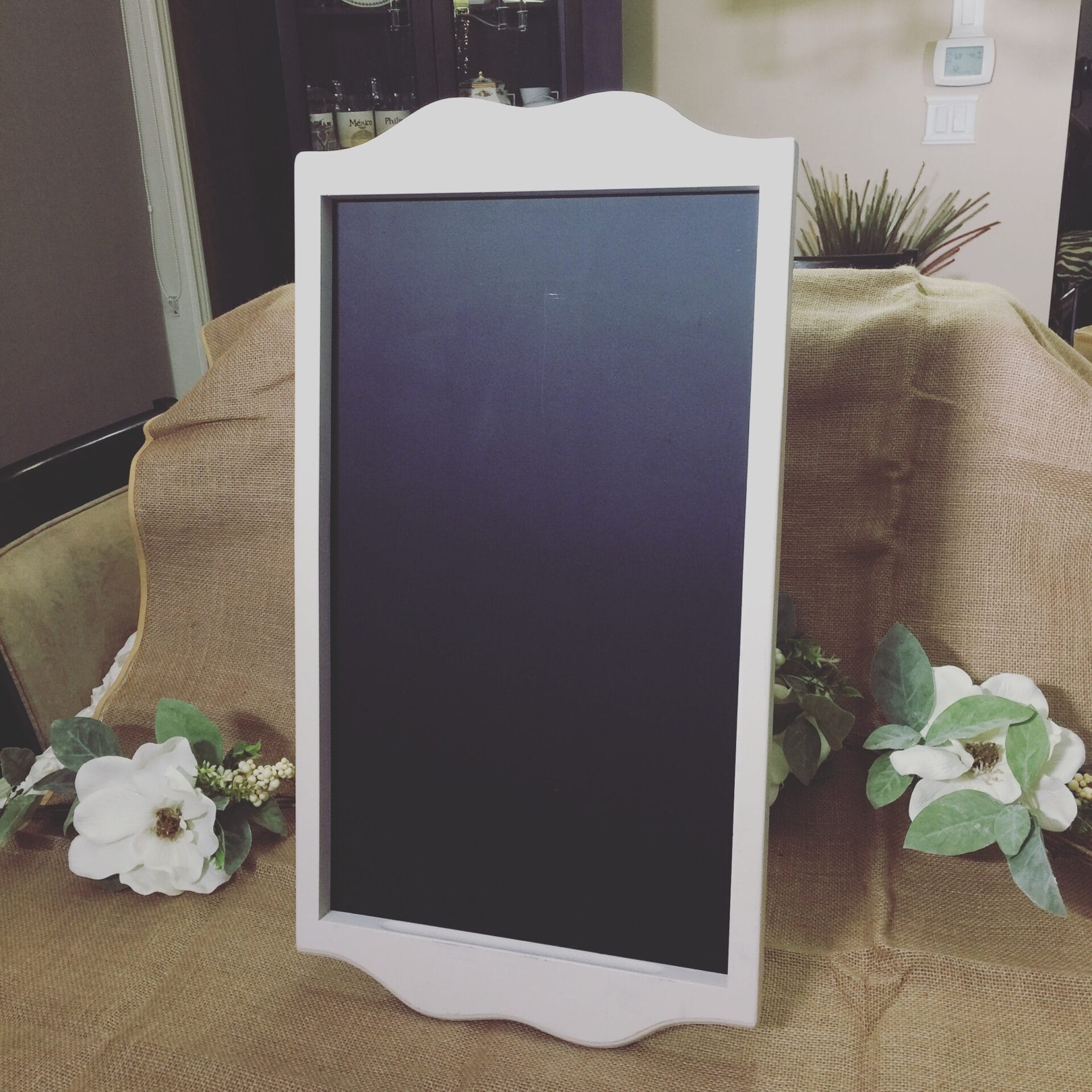 Ora Vintage White Chalkboard Rental • VintageBash