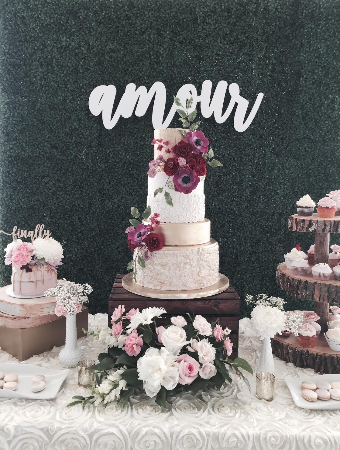 Rustic Romantic Dessert Table Inspiration • VintageBash