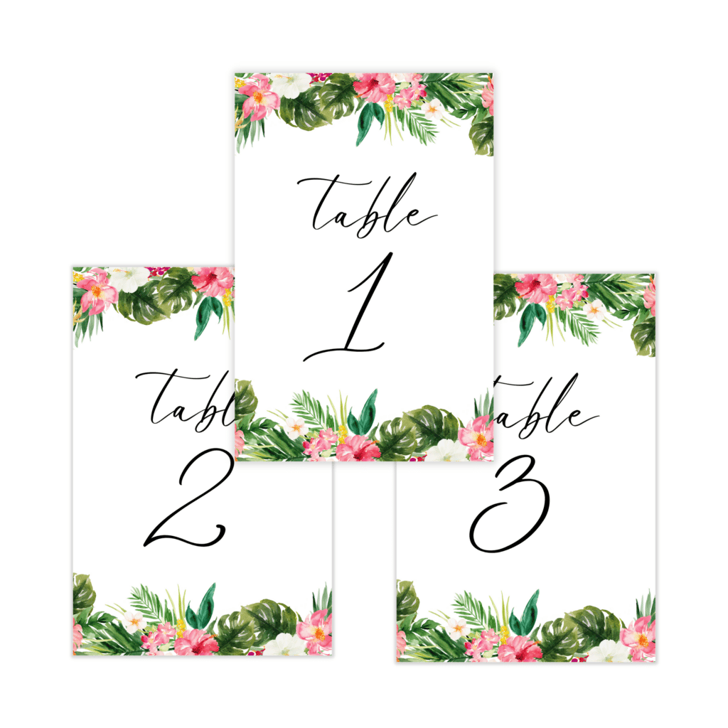 Tropical Table Number (Number) Rental • VintageBash