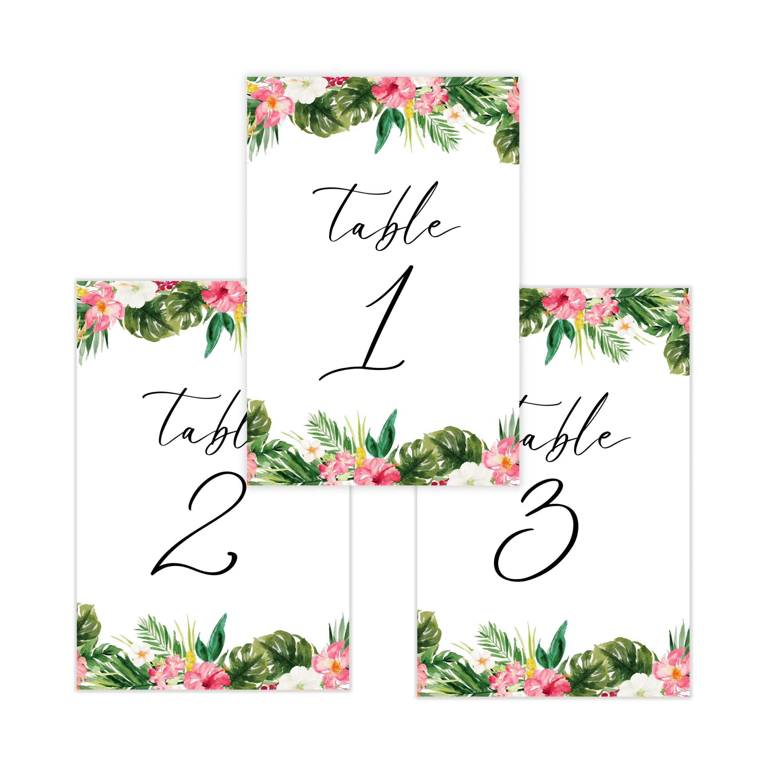 Tropical Table Number (Number) Rental • VintageBash