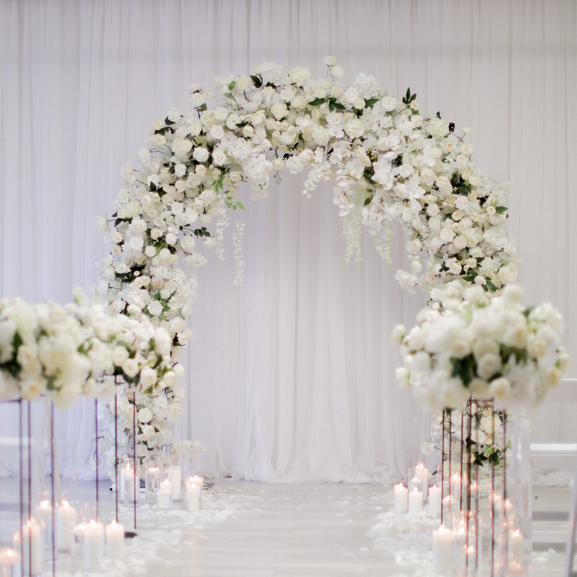 Zasha White Floral Arch Rental For Weddings & Events • VintageBash • 1