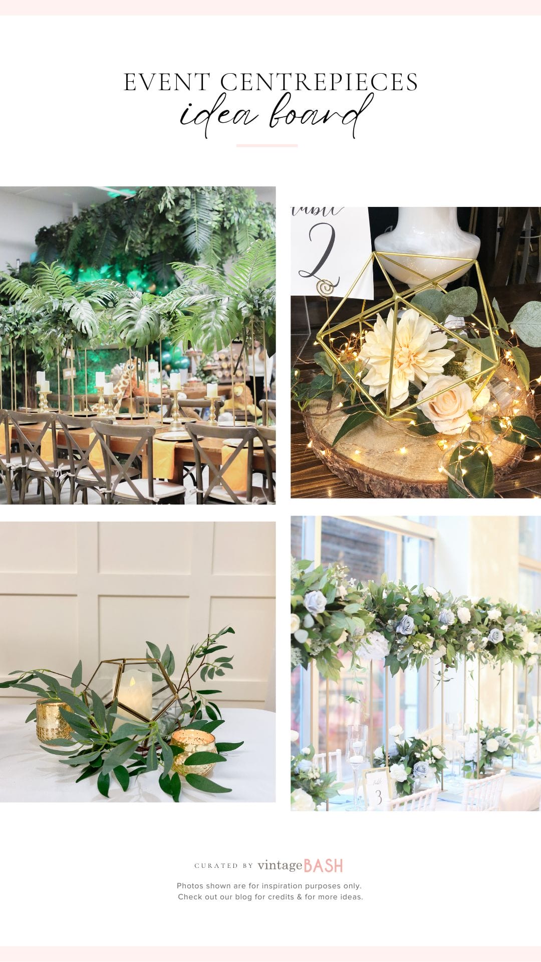 Event Centerpieces: Ideas And Inspirations For Adult Events • VintageBash