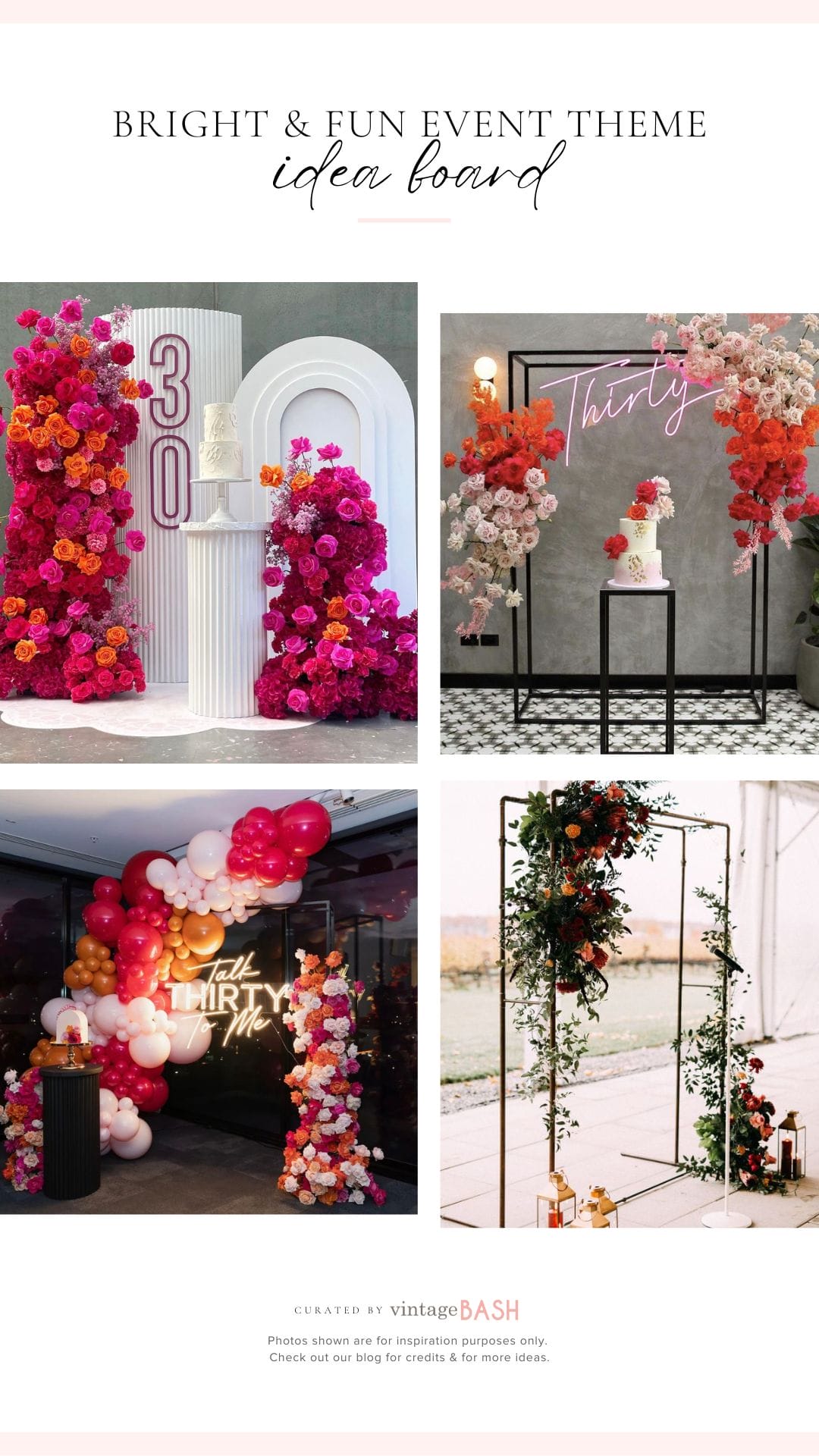 Bright And Fun Theme: Ideas & Inspirations For Adult Events • VintageBash