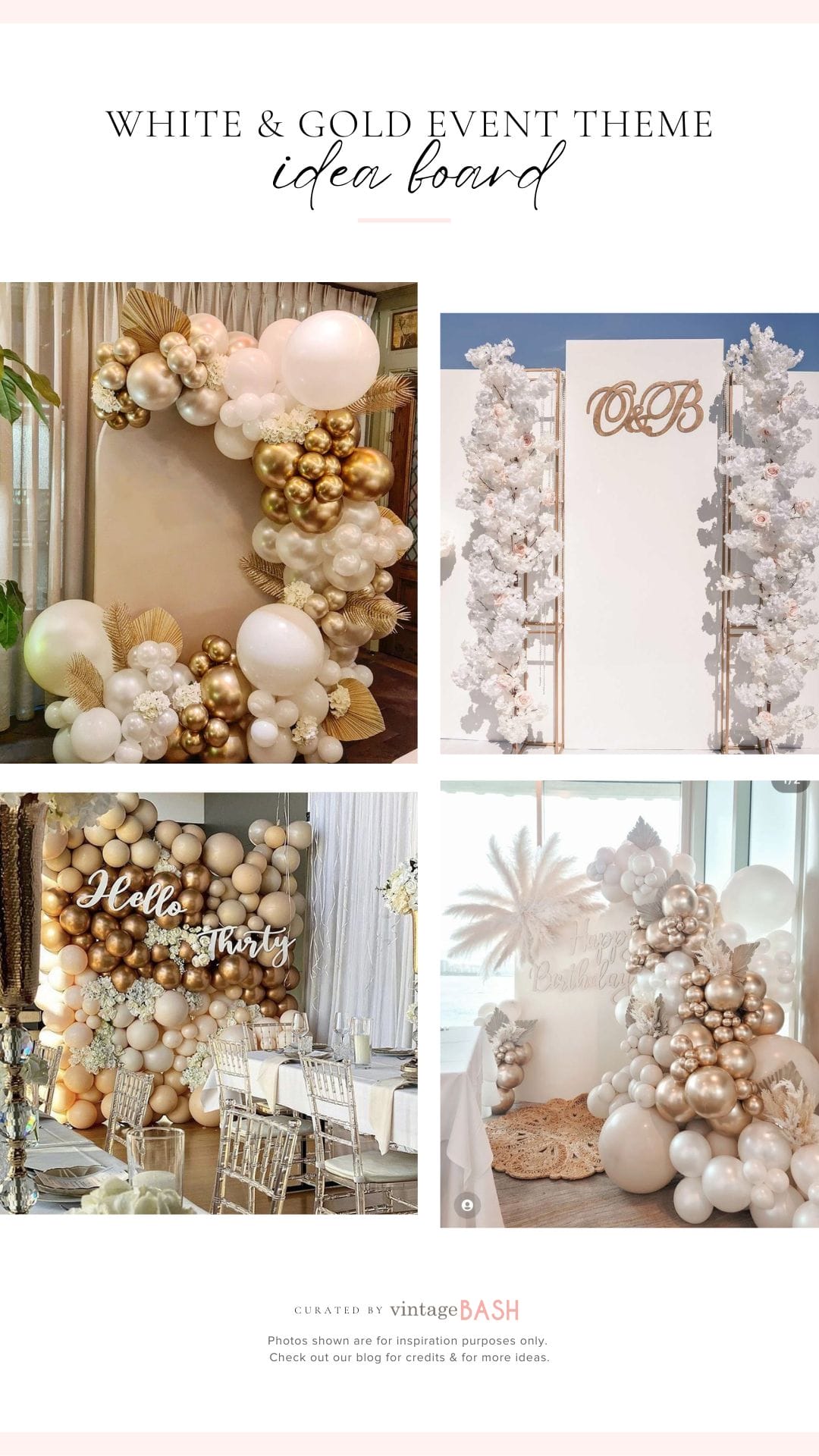 White And Gold Event Theme: Ideas & Inspirations For Adult Events ...