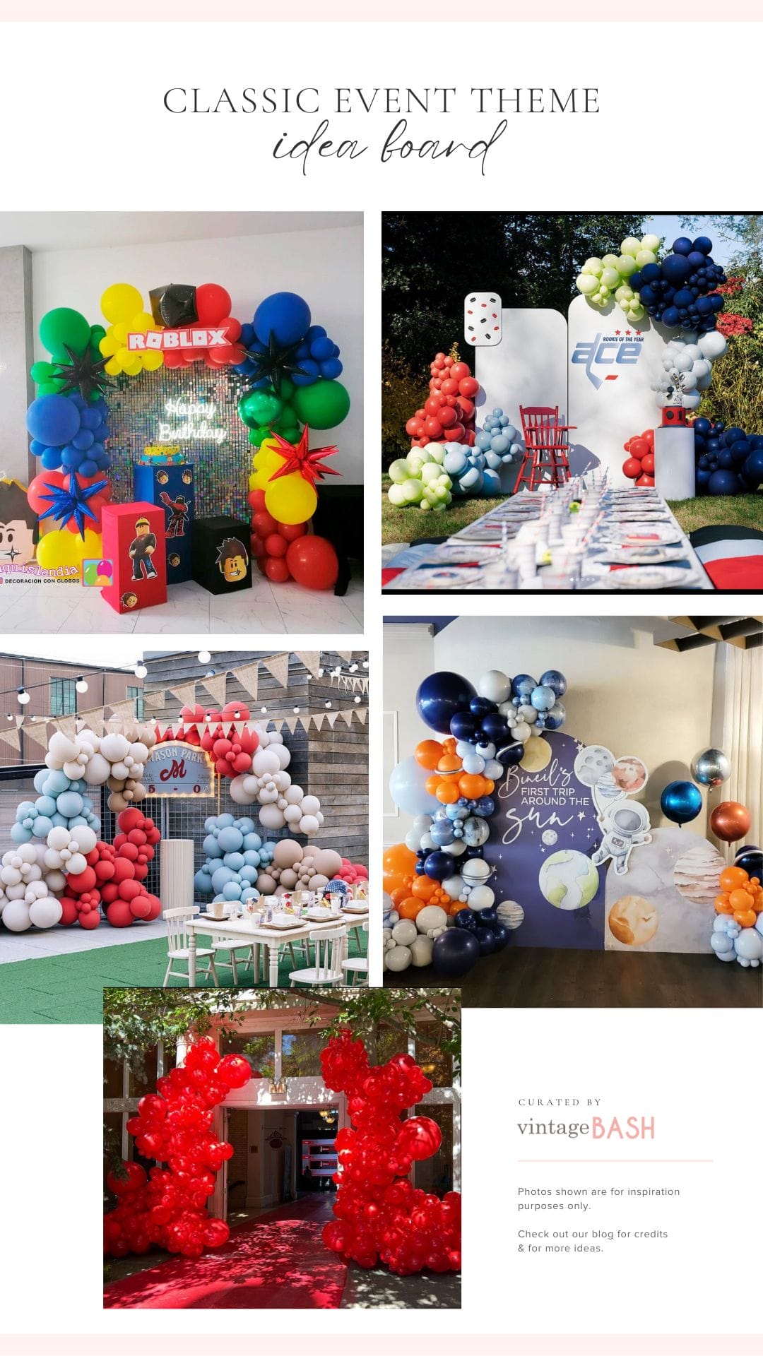 Colorful And Bright Kids’ Party Idea Board • VintageBash