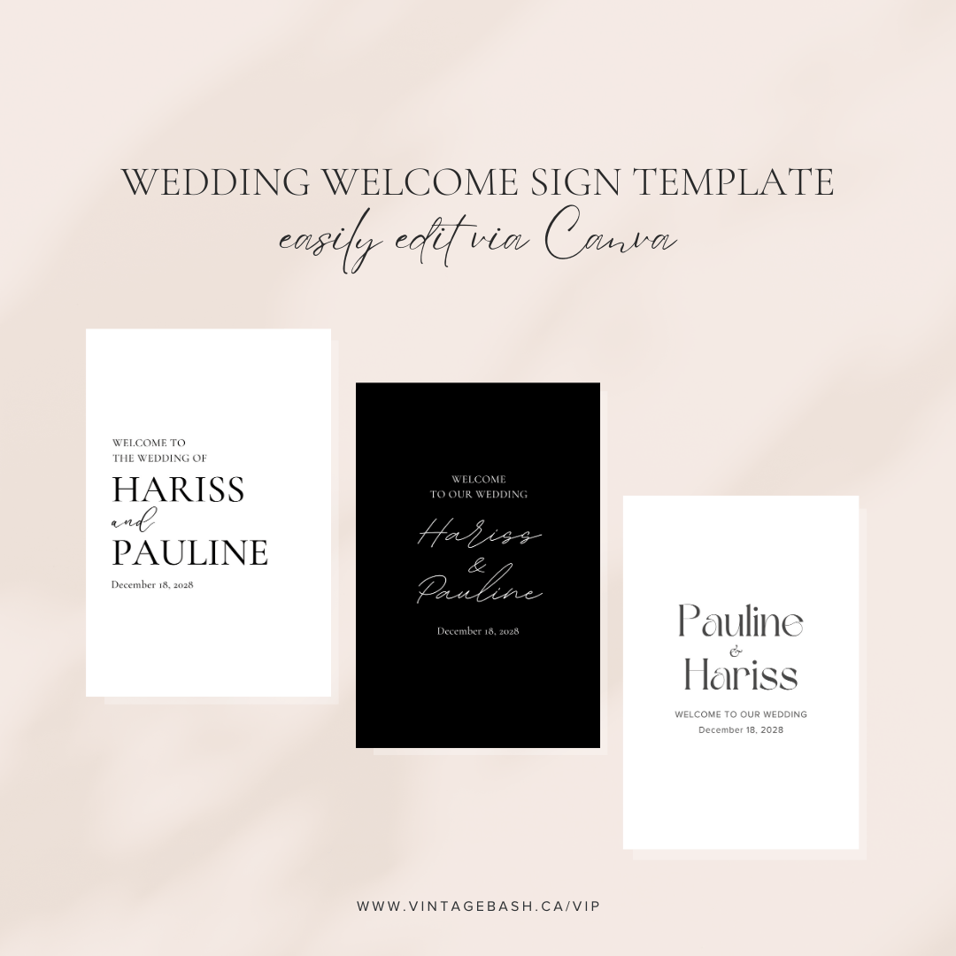 Download Your Welcome Sign Templates • VintageBash