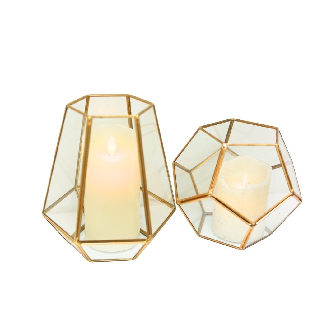Novia Gold Terrarium Candle Set Rental • VintageBash